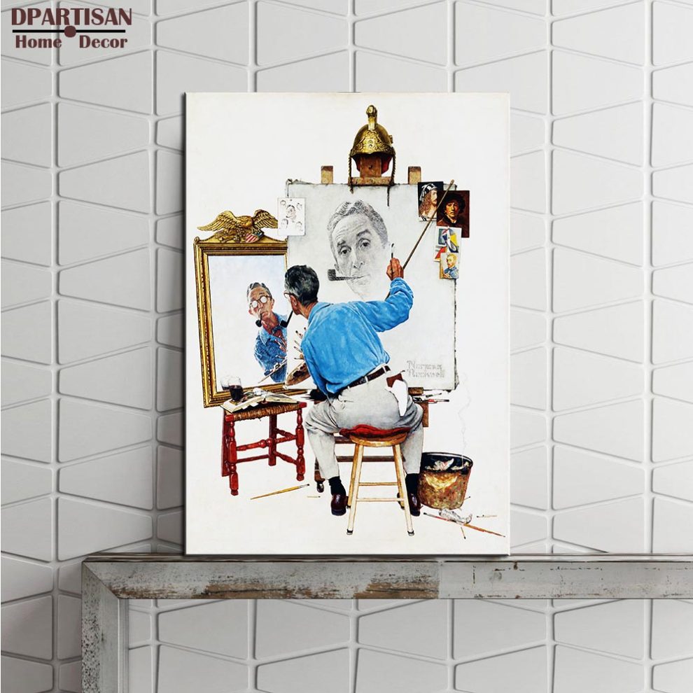 Norman Rockwell Tattoo Artist Freedom Worship Wall Art Print No Frame ...