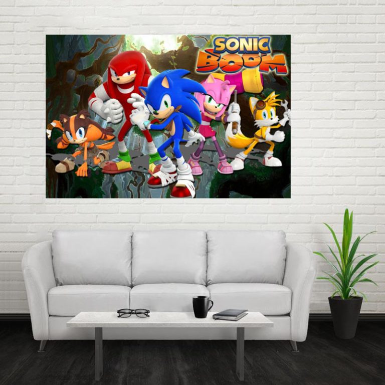 Sonic Hedgehog Custom Satin Silk Wall Poster Cloth Fabric Print ...