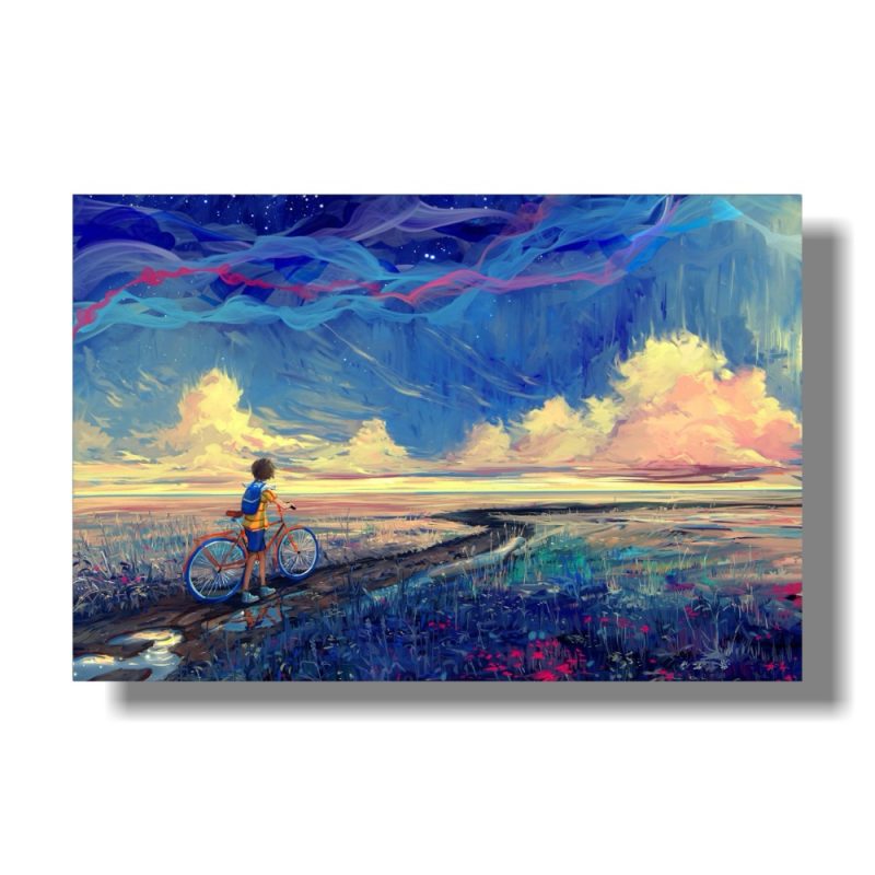 Nordic Style Unframed Beach Sunrise Seascape Posters Sea Waves Pictures ...
