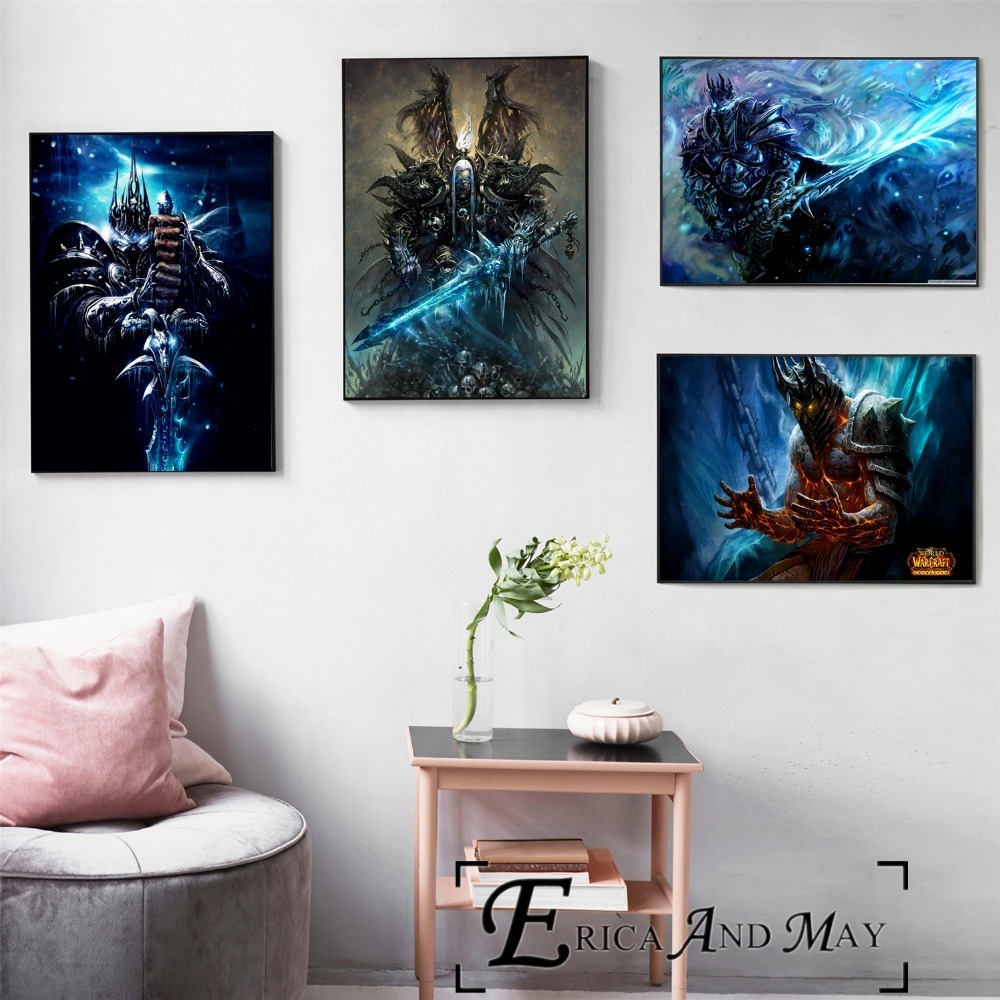 Vintage Wow Lich King Artwork Canvas Poster For Living Room Decor ...