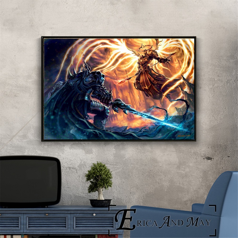 Vintage Wow Lich King Artwork Canvas Poster For Living Room Decor ...
