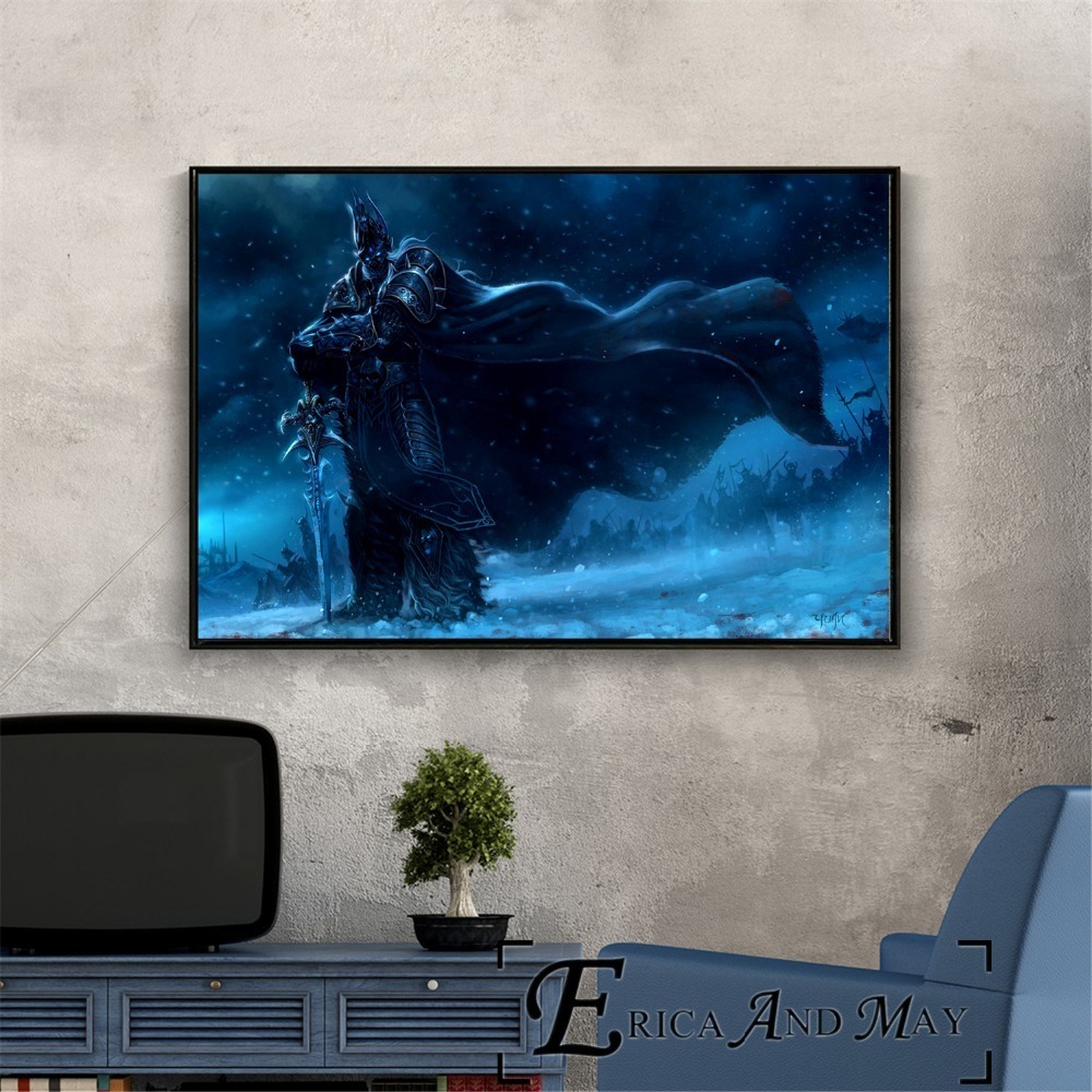 Vintage Wow Lich King Artwork Canvas Poster For Living Room Decor ...