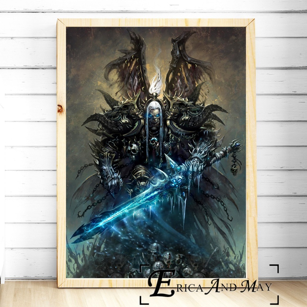 Vintage Wow Lich King Artwork Canvas Poster For Living Room Decor ...