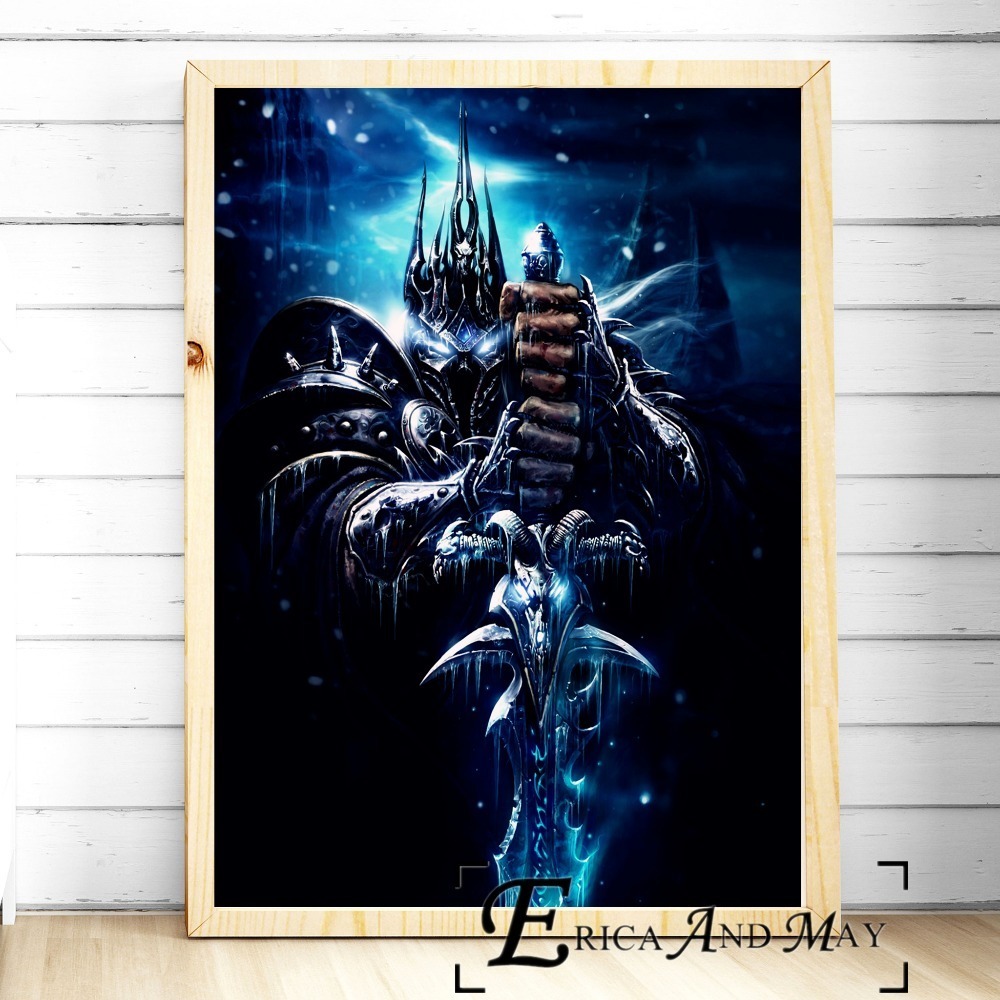 Vintage Wow Lich King Artwork Canvas Poster For Living Room Decor ...