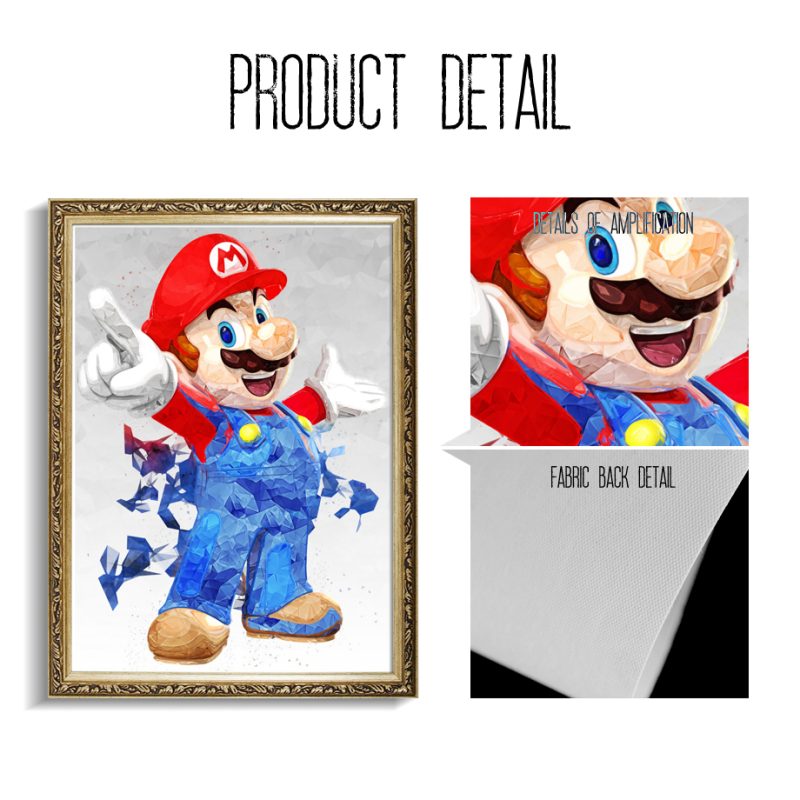 Super Mario Zelda Halflife Geometric Art Canvas Wall Posters ...