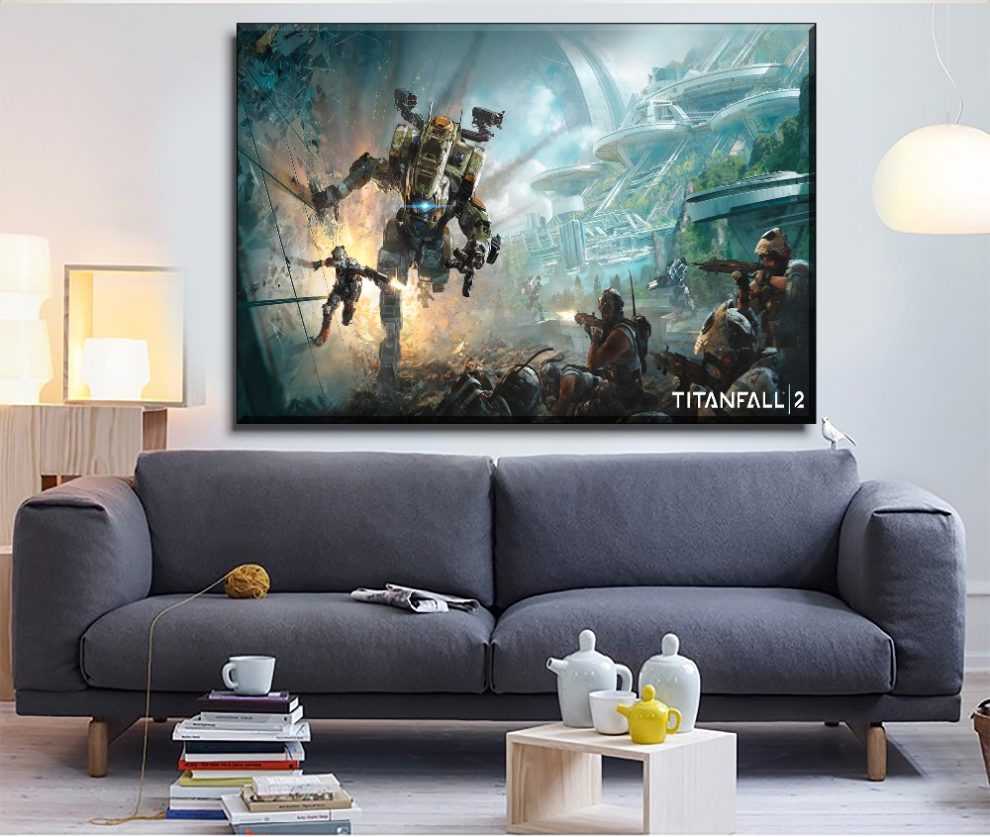 Titanfall 2 Hd Printed Canvas Wall Art 4 Panel Modern Home Decor ...