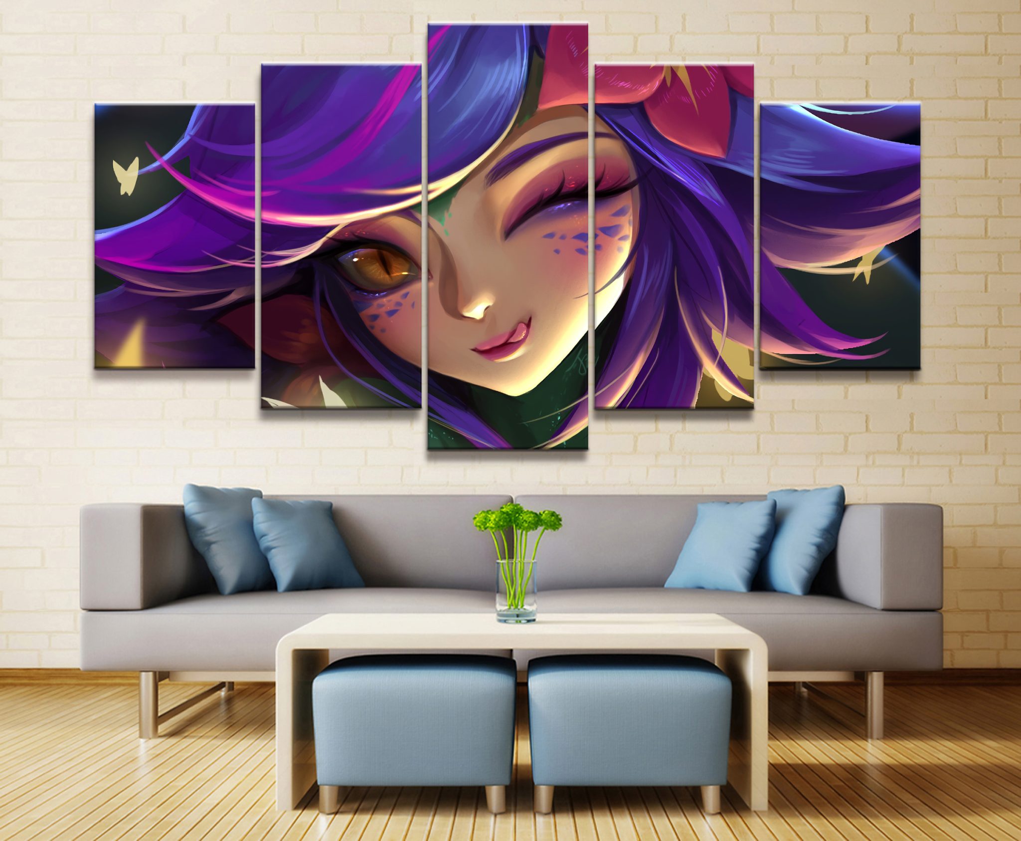 Neeko League Of Legends 5panel Hd Canvas Wall Art For Living Room ...