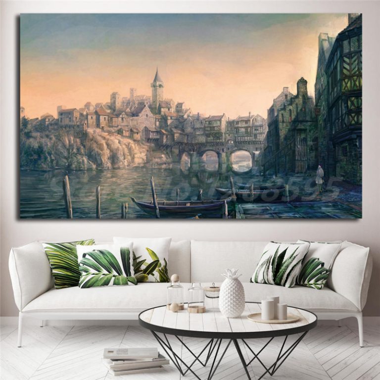 Witcher 3 Wild Hunt Modern Wall Art Oil Painting Canvas Poster ...