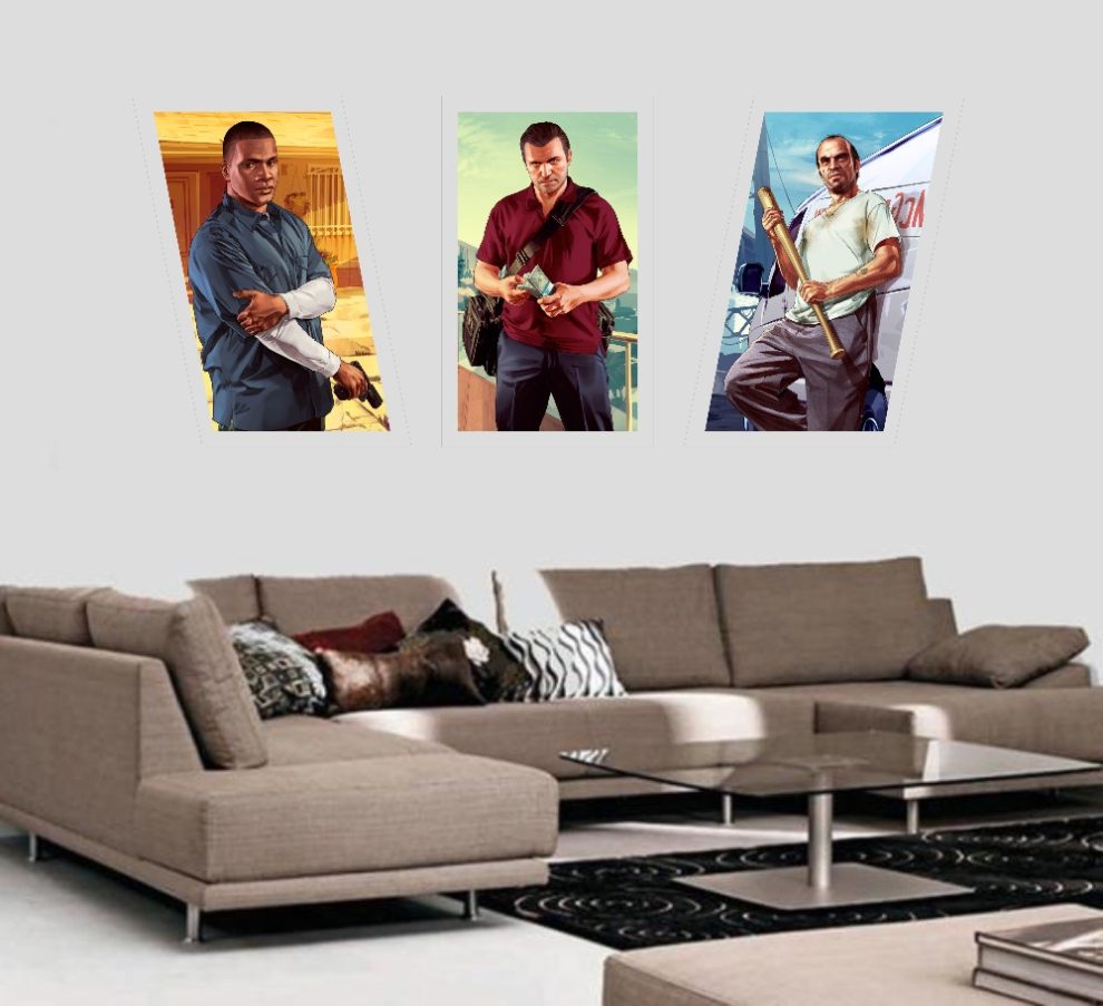 Grand Theft Auto Inspired Canvas Art Poster For Living Room Decor ...