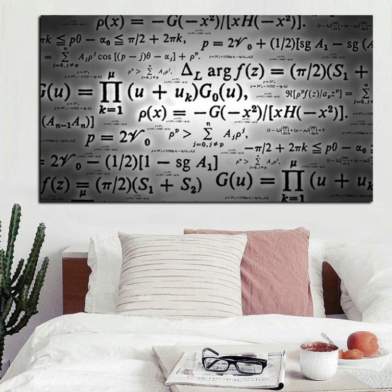 Albert Einstein Mathematics Formula Digital Canvas Art For Living Room ...
