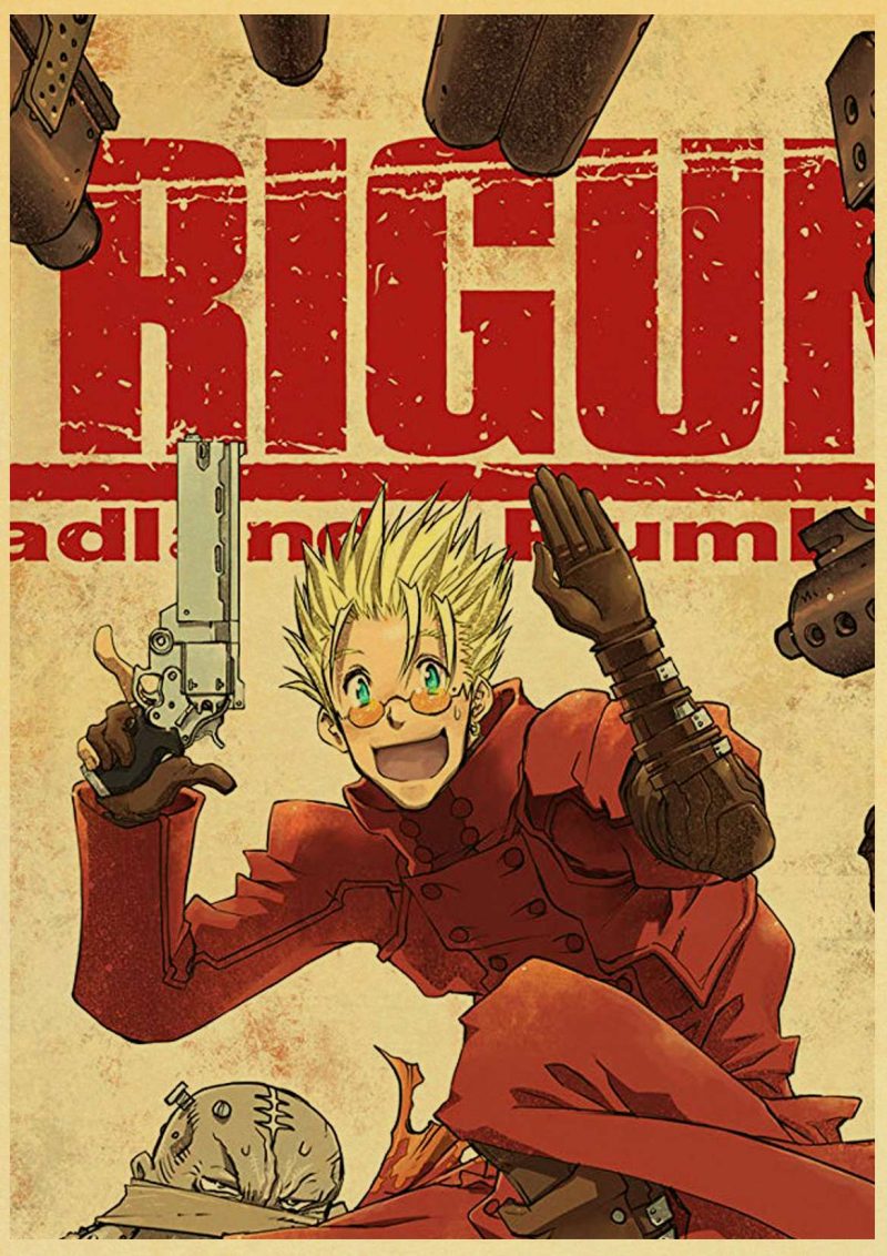 Highdefinition Trigun Japanese Retro Poster Prints For Home Livingroom ...