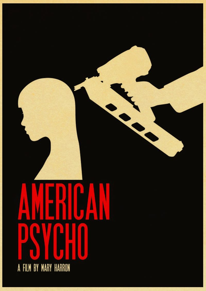 Retro Psycho Horror Film High Definition Wall Art Poster For Room Decor ...