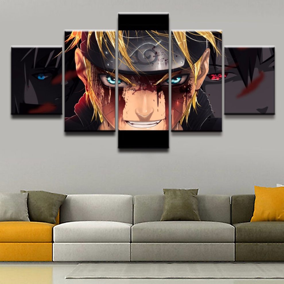 Naruto Uzumaki 5panel Canvas Art Print Modern Home Wall Decor ...