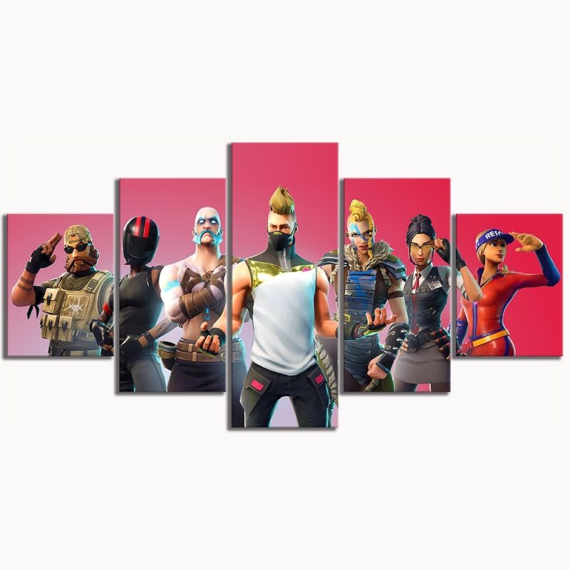 Fortnite Battle Royale Hd Canvas Poster Set Season Pass Skins ...