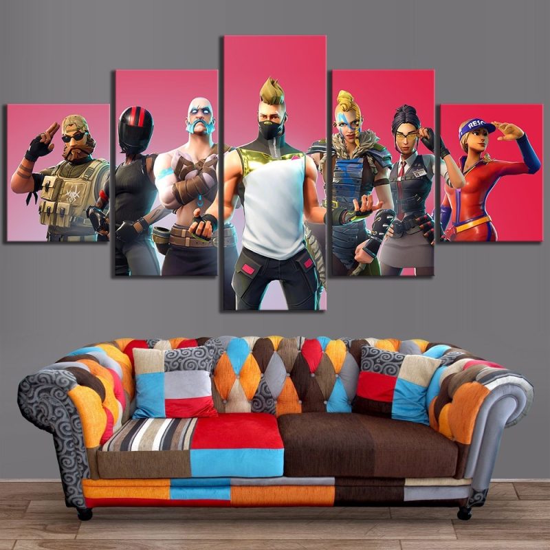 Fortnite Battle Royale Hd Canvas Poster Set Season Pass Skins ...