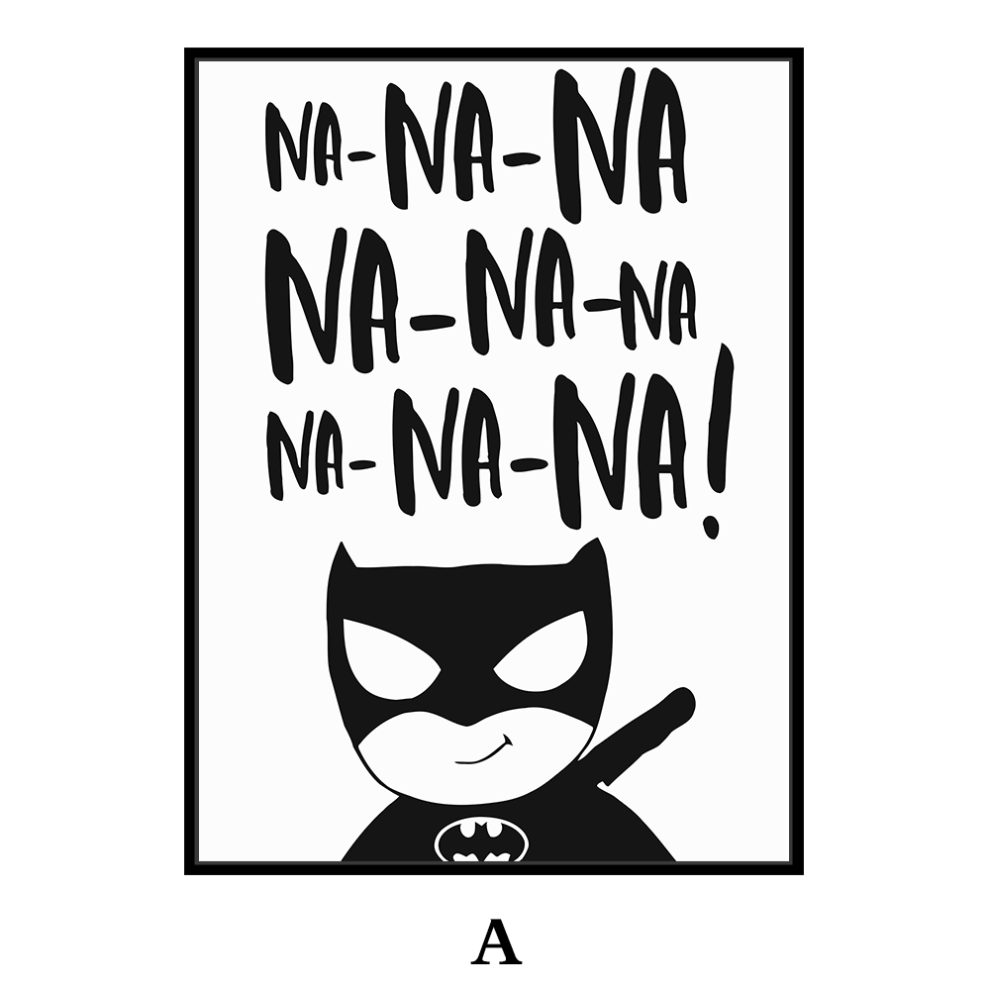 Batman Nordic Canvas Wall Art Superhero Posters For Kids Room 30×40 ...