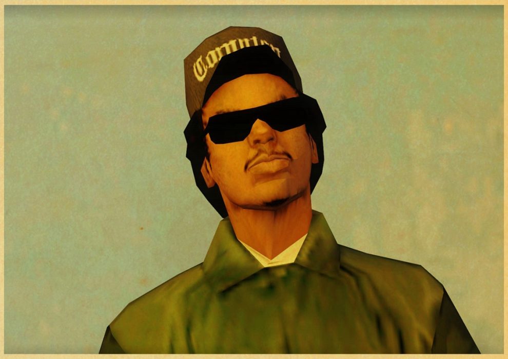 Eazye Gangsta Rap Poster Hip Hop Wall Art Kraft Paper Print - WePosters ...