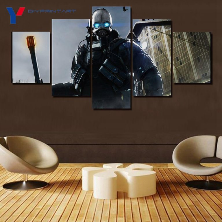 Half Life 2 Prison Guard Combine Soldier 5panel Game Art Print ...