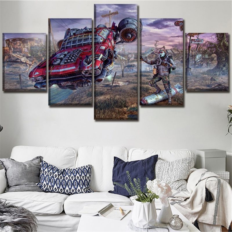 Fallout Game 5piece Canvas Wall Art For Modern Living Room Decor ...