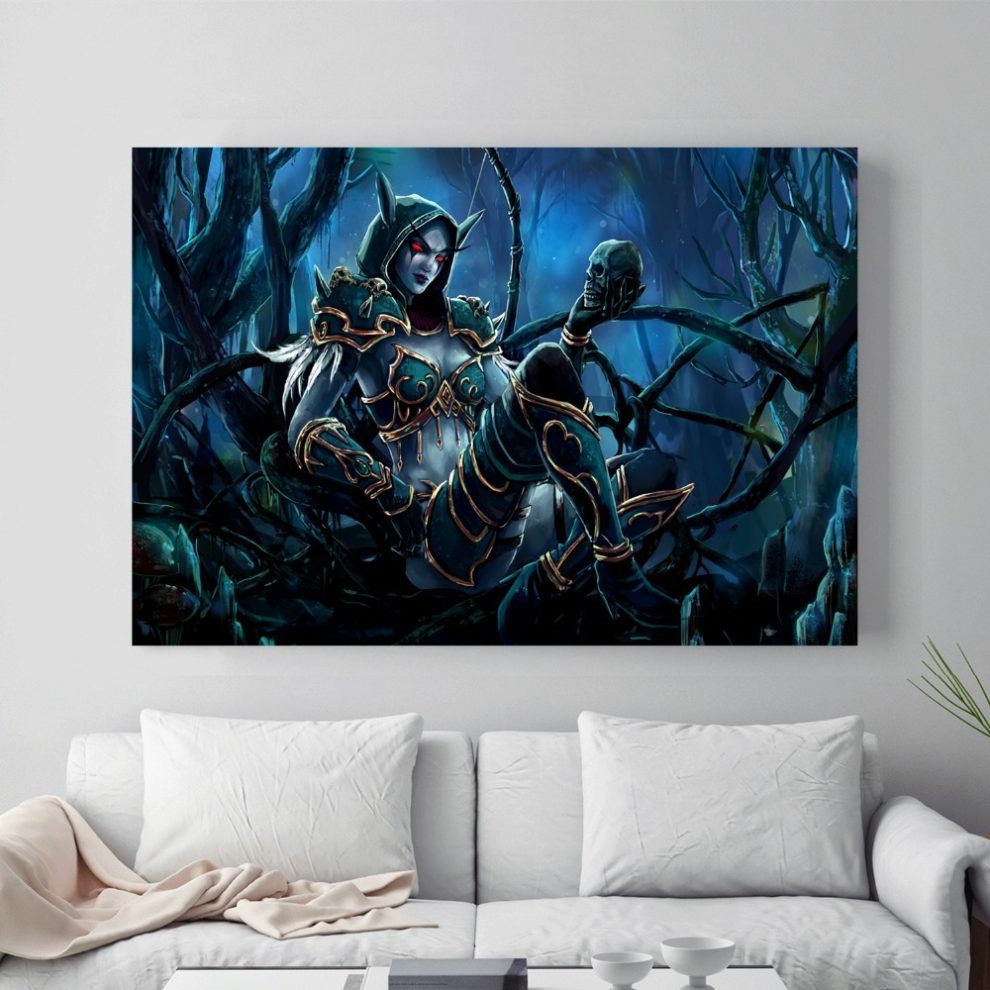 Unframed Sylvanas Windrunner Wow Canvas Wall Art Game Poster Print ...