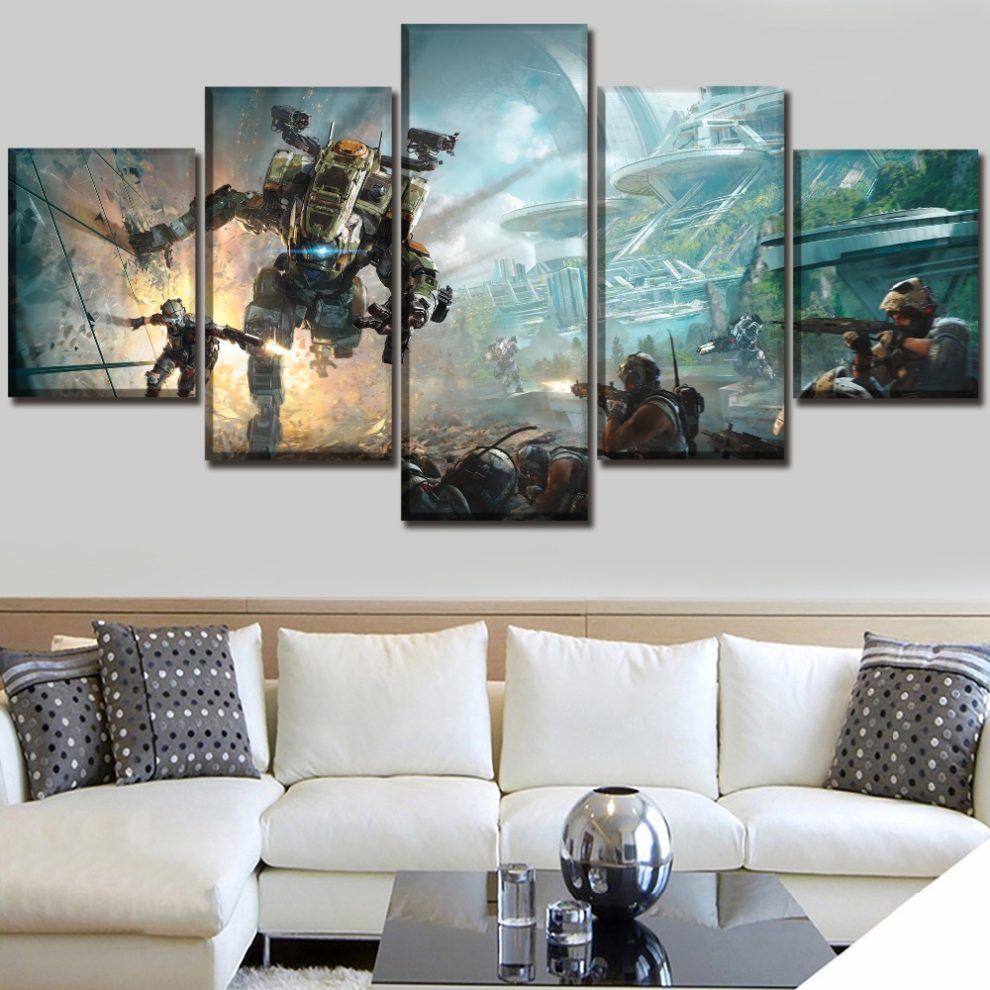 Titanfall 2 Modular Canvas Wall Art 5piece Home Decor Set Living Room ...