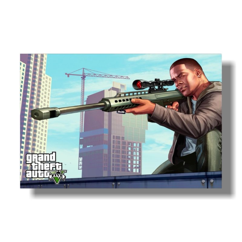 Gta 5 Grand Theft Auto V Silk Art Poster For Game Room Decor ...