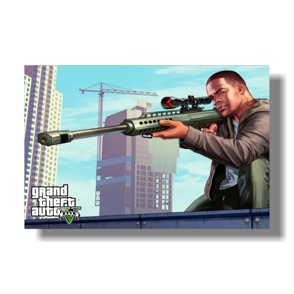 Gta 5 Grand Theft Auto V Silk Art Poster For Game Room Decor ...
