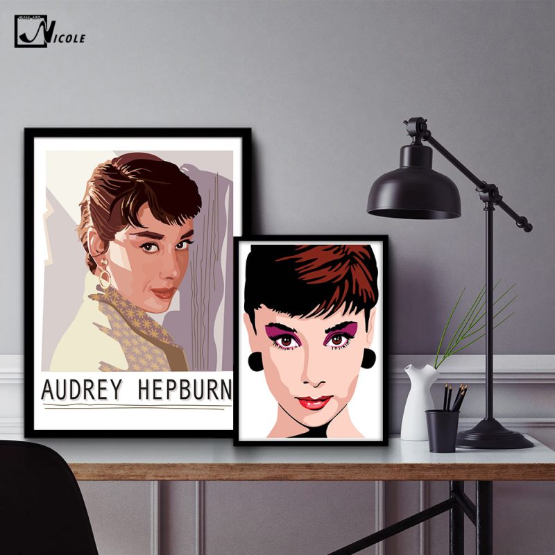 Vintage Audrey Hepburn Roman Holiday Canvas Art Poster For Modern Home ...