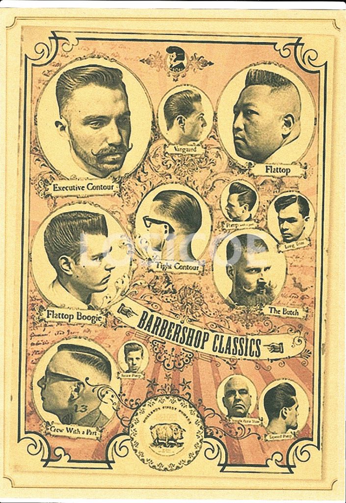 Vintage Barbershop Kraft Paper Wall Poster For Hairstyling Tattoo ...