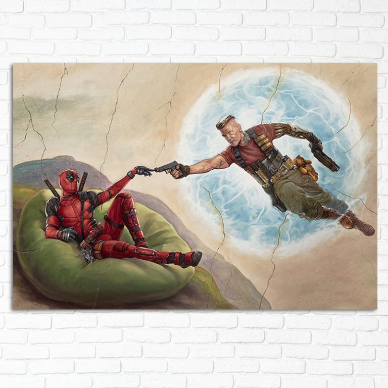 Marvel Deadpool 2 Cable Spoof Canvas Art Poster For Living Room Wall ...