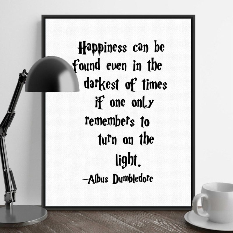 Dumbledore Quote Canvas Art Print Potter Inspired Wall Decor For Home ...
