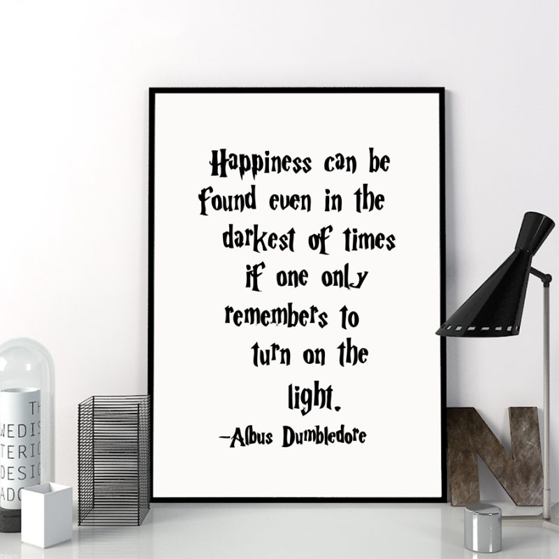 Dumbledore Quote Canvas Art Print Potter Inspired Wall Decor For Home ...