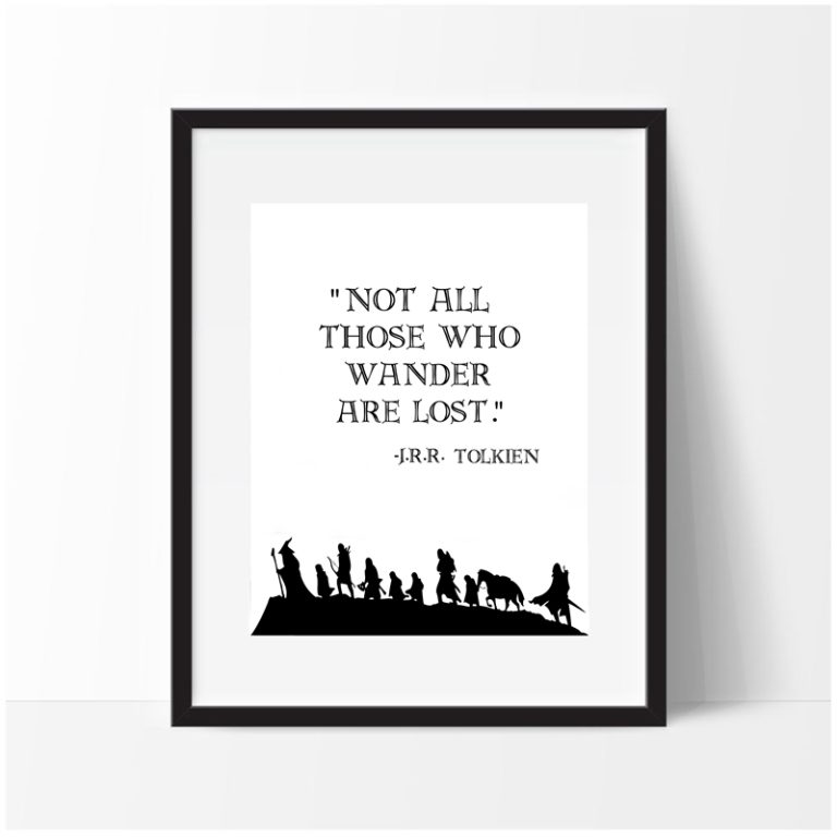 Lord Of The Rings Inspirational Quote Canvas Wall Art Poster Print ...