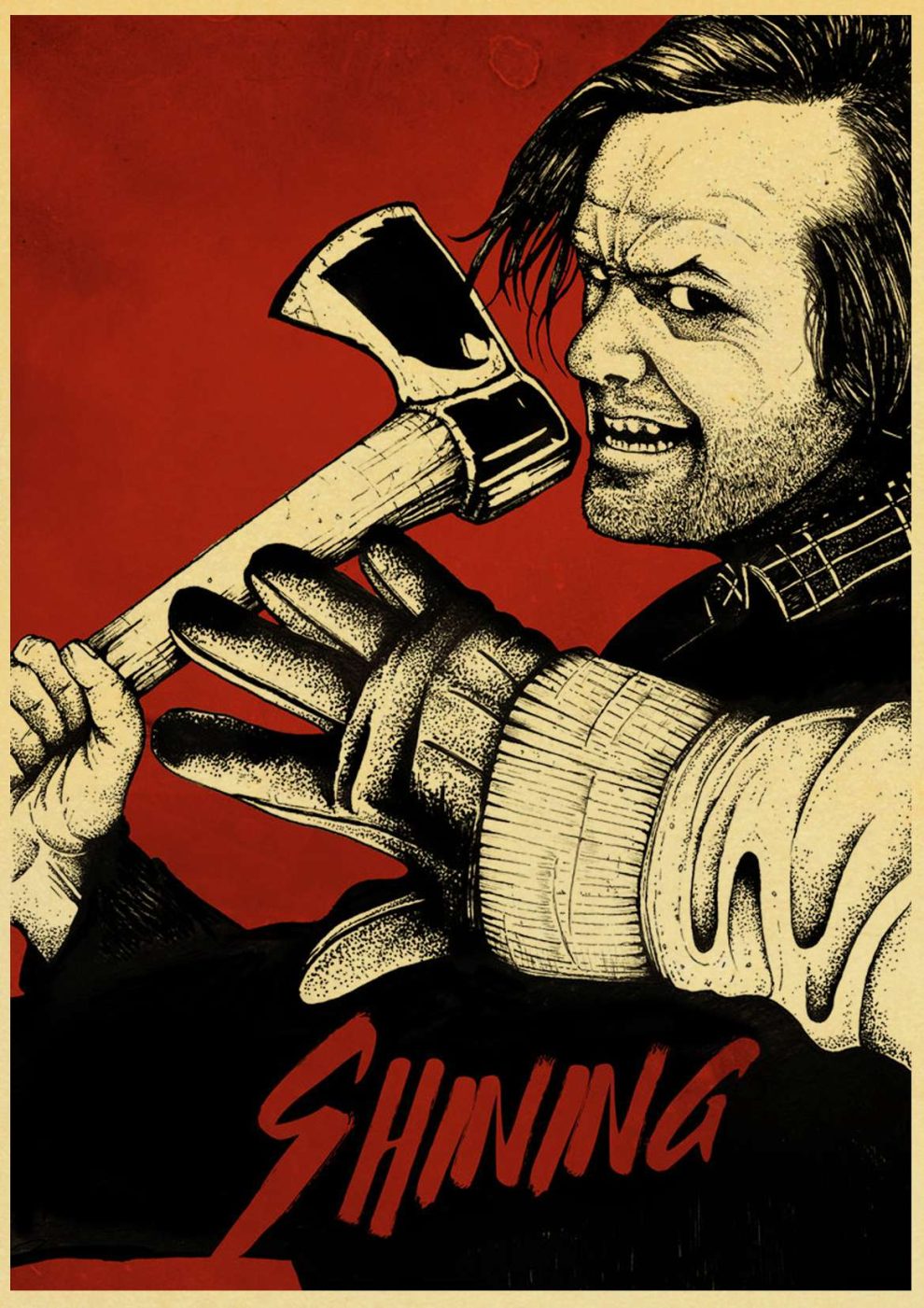 Retro Horror Movie Kraft Poster Shining Film Wall Art Stickers For Home ...