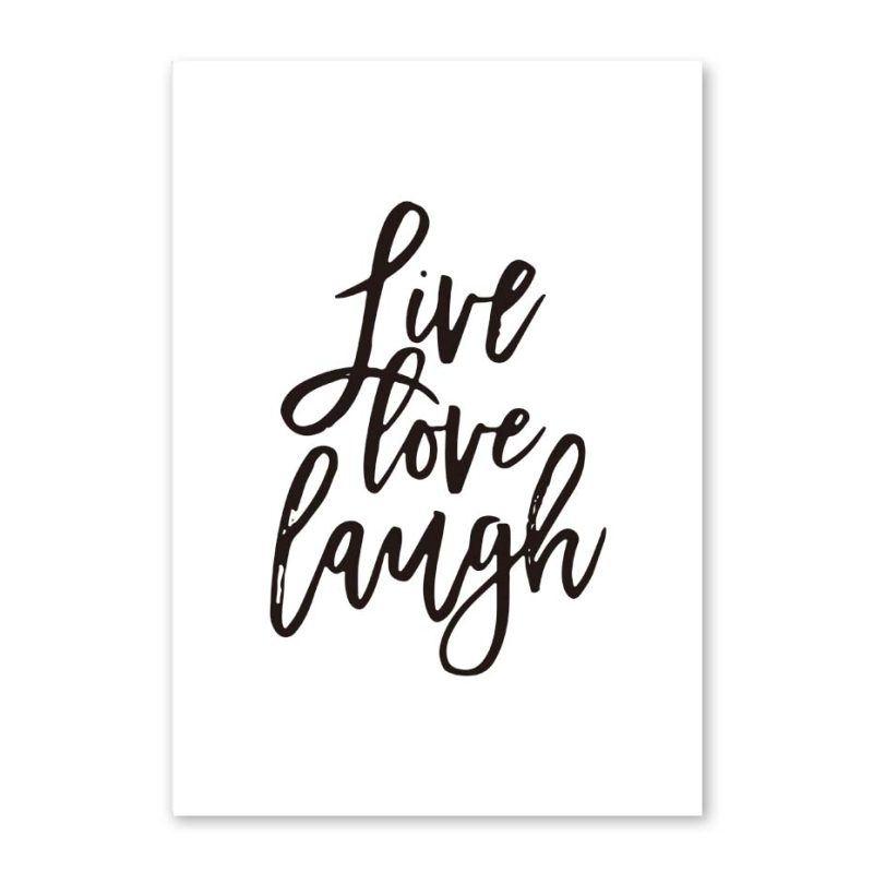 Live Love Laugh Motivational Quotes Canvas Art For Kids Room ...