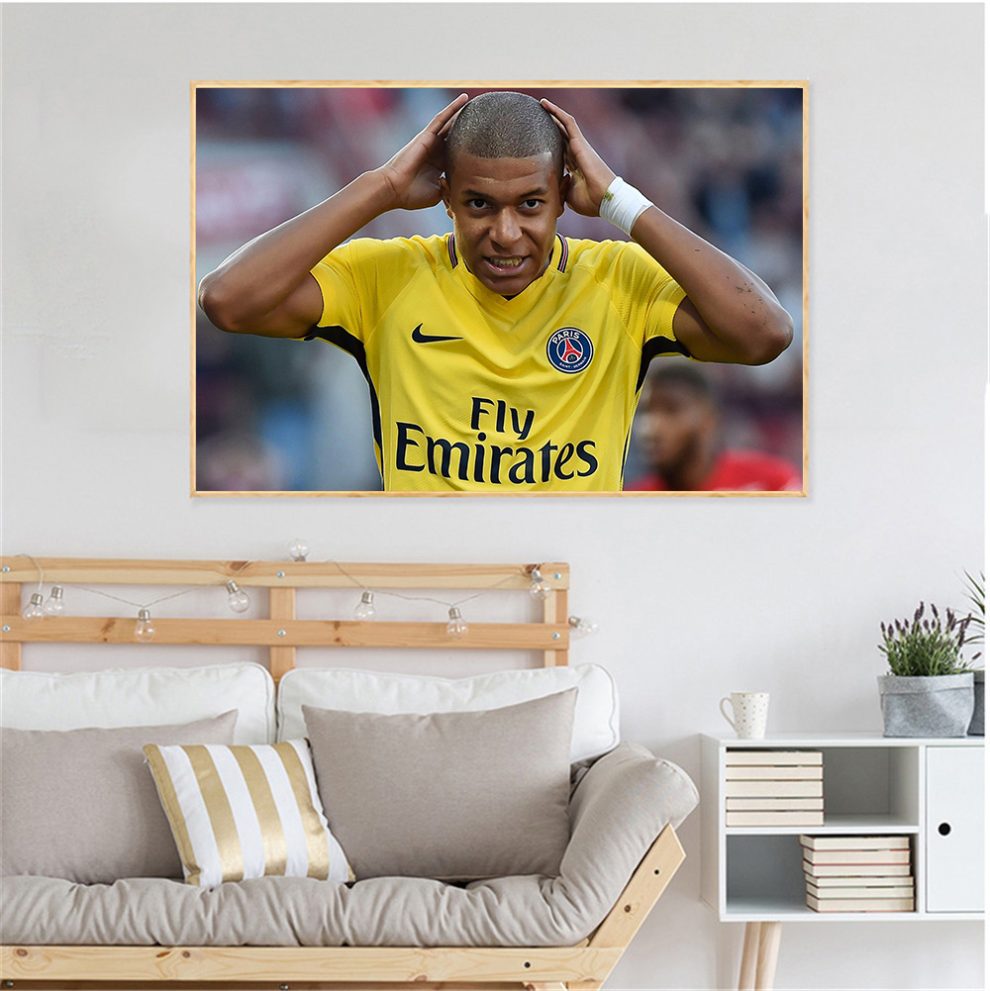 Kylian Mbappe Champion Football Canvas Art Modern France Wall Decor ...