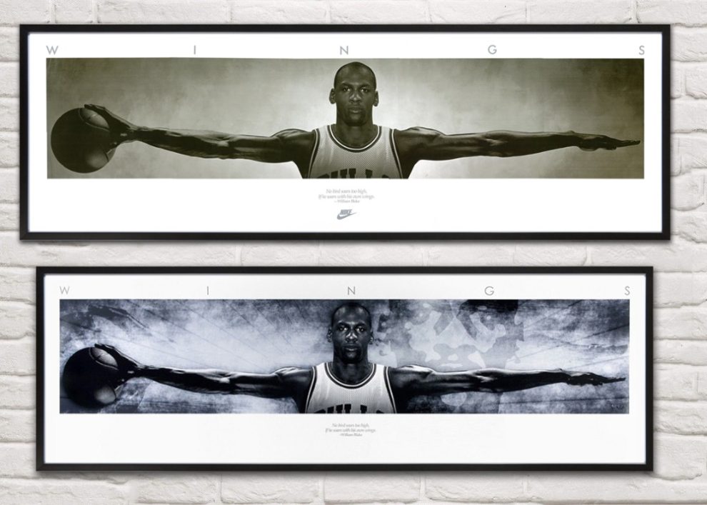 Michael Jordan Wings Poster Basketball Legend Art Print On Silk Canvas ...