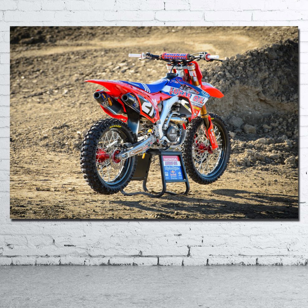 Hd Motocross Motorcycle Race Canvas Wall Art Extreme Sports Paintings ...