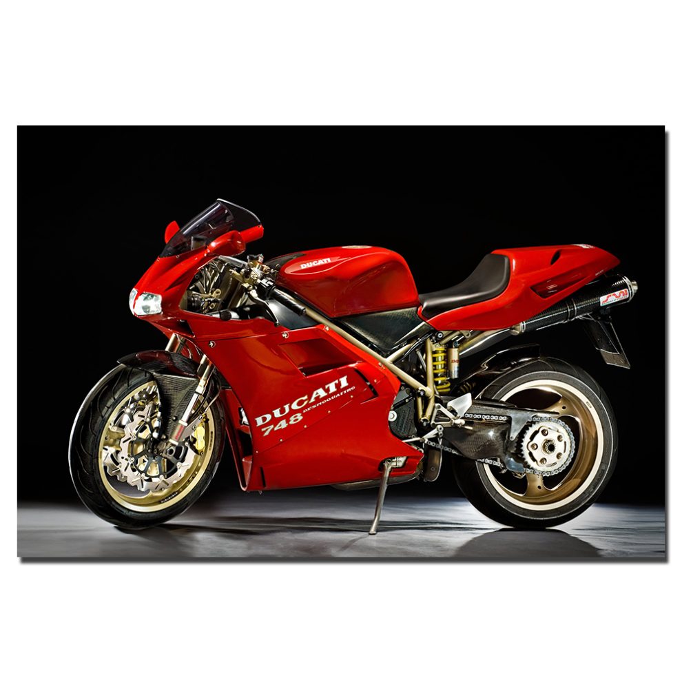 Ducati 748 Motorcycle Canvas Art Print Poster For Living Room Decor ...