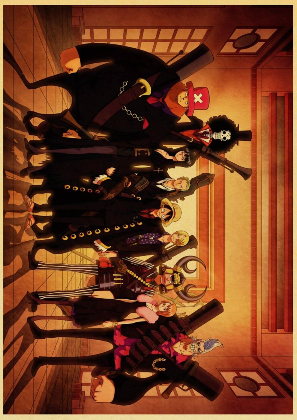 One Piece Anime Kraft Paper Wall Art Poster For Home Decor - WePosters ...