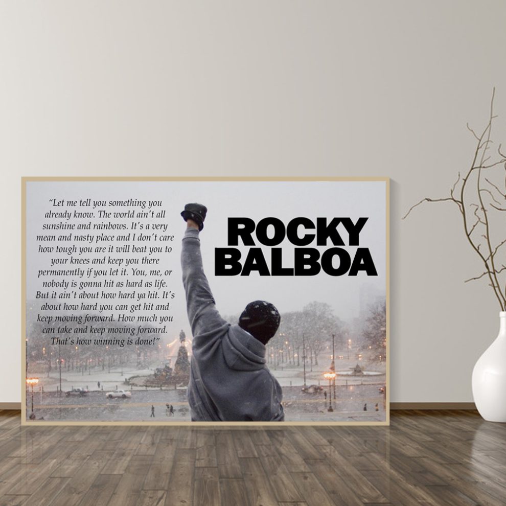 Rocky Balboa Boxing Motivational Wall Art Poster For Bodybuilding Decor ...