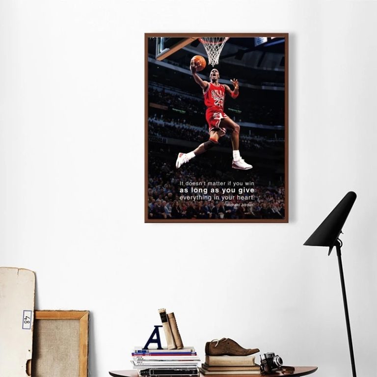 Michael Jordan Inspirational Quote Canvas Art Print Basketball Poster ...