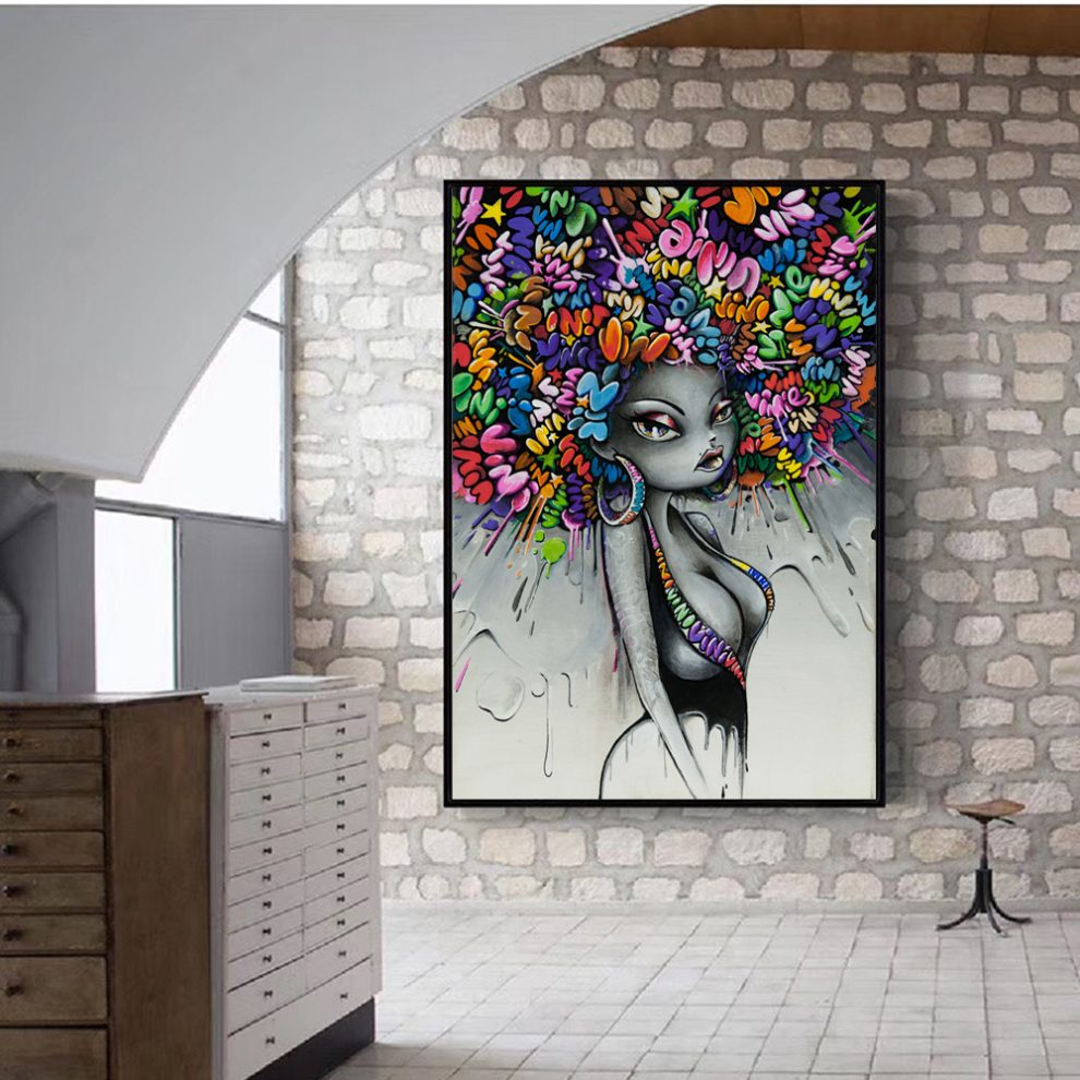 Street Art Canvas Prints Modern Graffiti Wall Decor For Living Room ...