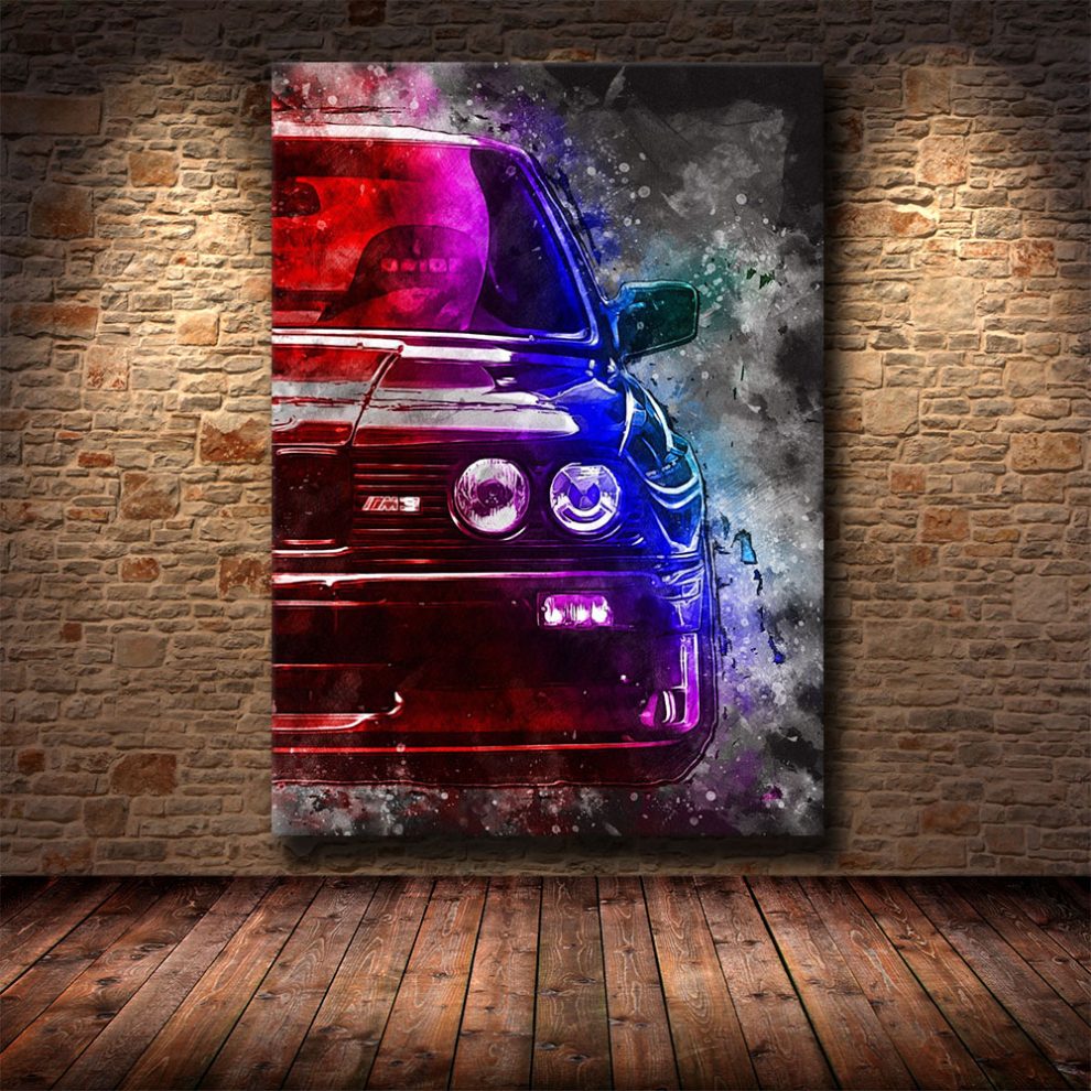 Back To The Future Vintage Car Canvas Poster For Kids Bedroom Decor ...