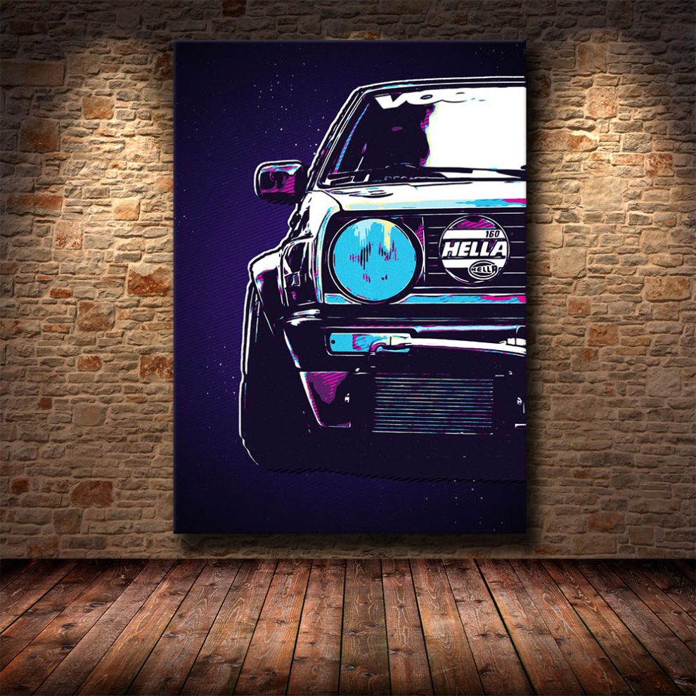Back To The Future Vintage Car Canvas Poster For Kids Bedroom Decor ...