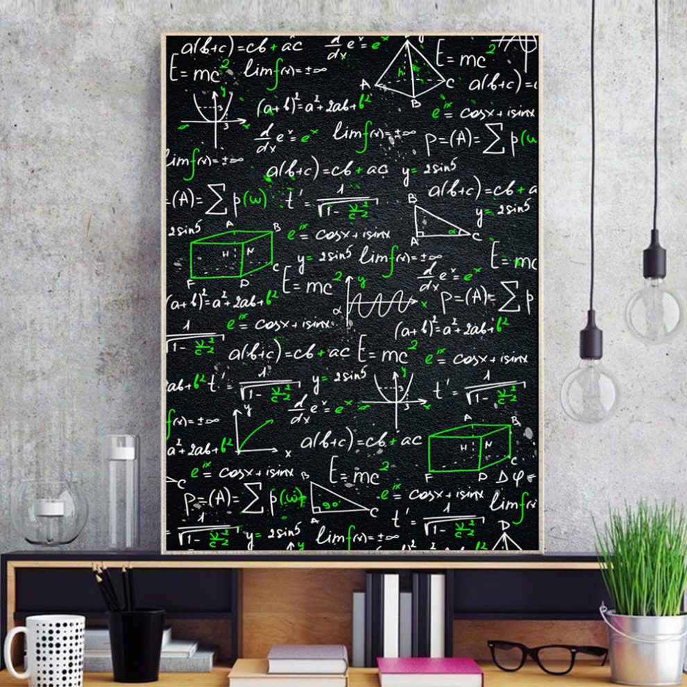 Mathematics Wall Art Canvas Educational Geometry Calculus Chemical ...