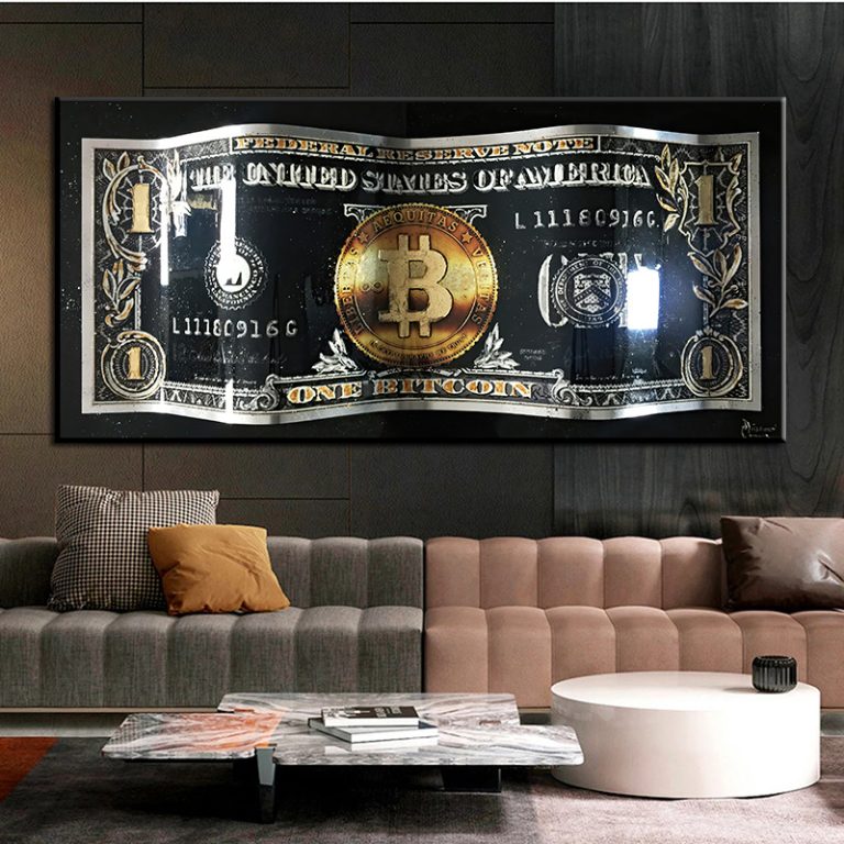 Creative Dollar Bill Art Poster Inspirational Cash Wall Decor For ...