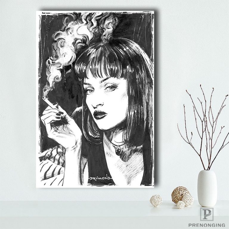 Quentin Tarantinos Pulp Fiction Vintage Art Canvas Bedroom Decor Poster ...