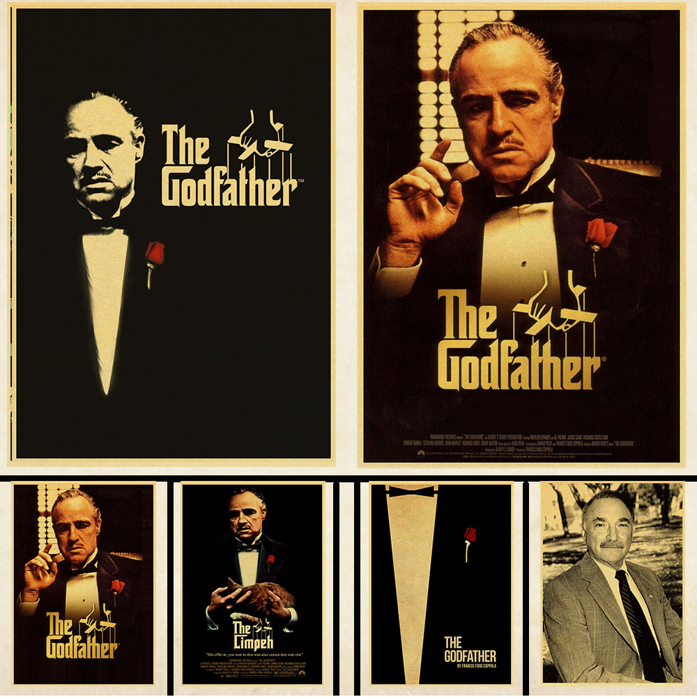 Vintage Godfather Classic Film Poster Retro Kraft Paper Wall Decor ...