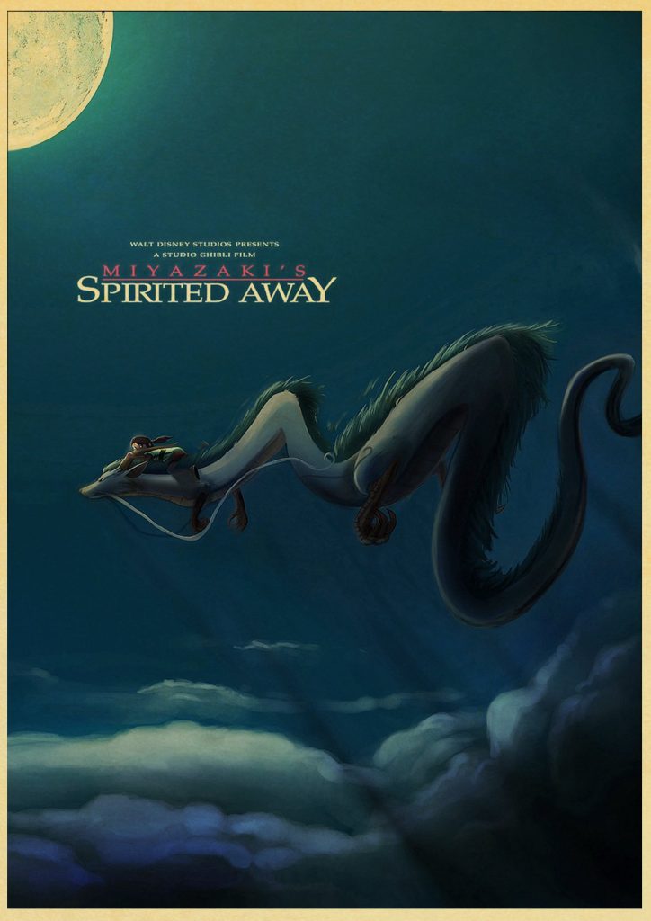 Spirited Away Vintage Poster Hayao Miyazaki Ghibli Animation Home Cafe Decor - WePosters.com ...